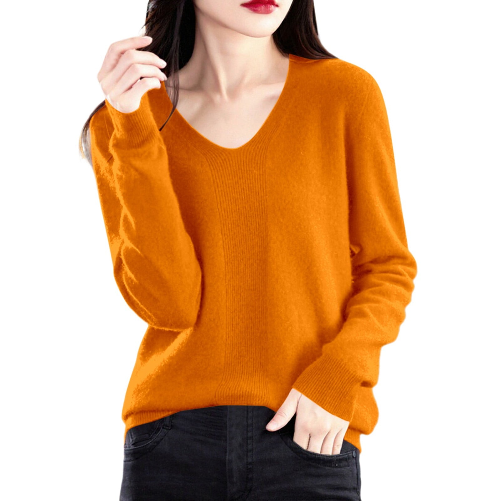 AvonTall Women's Sweaters for Work, Long Sleeve Soft Knit Pullover ...