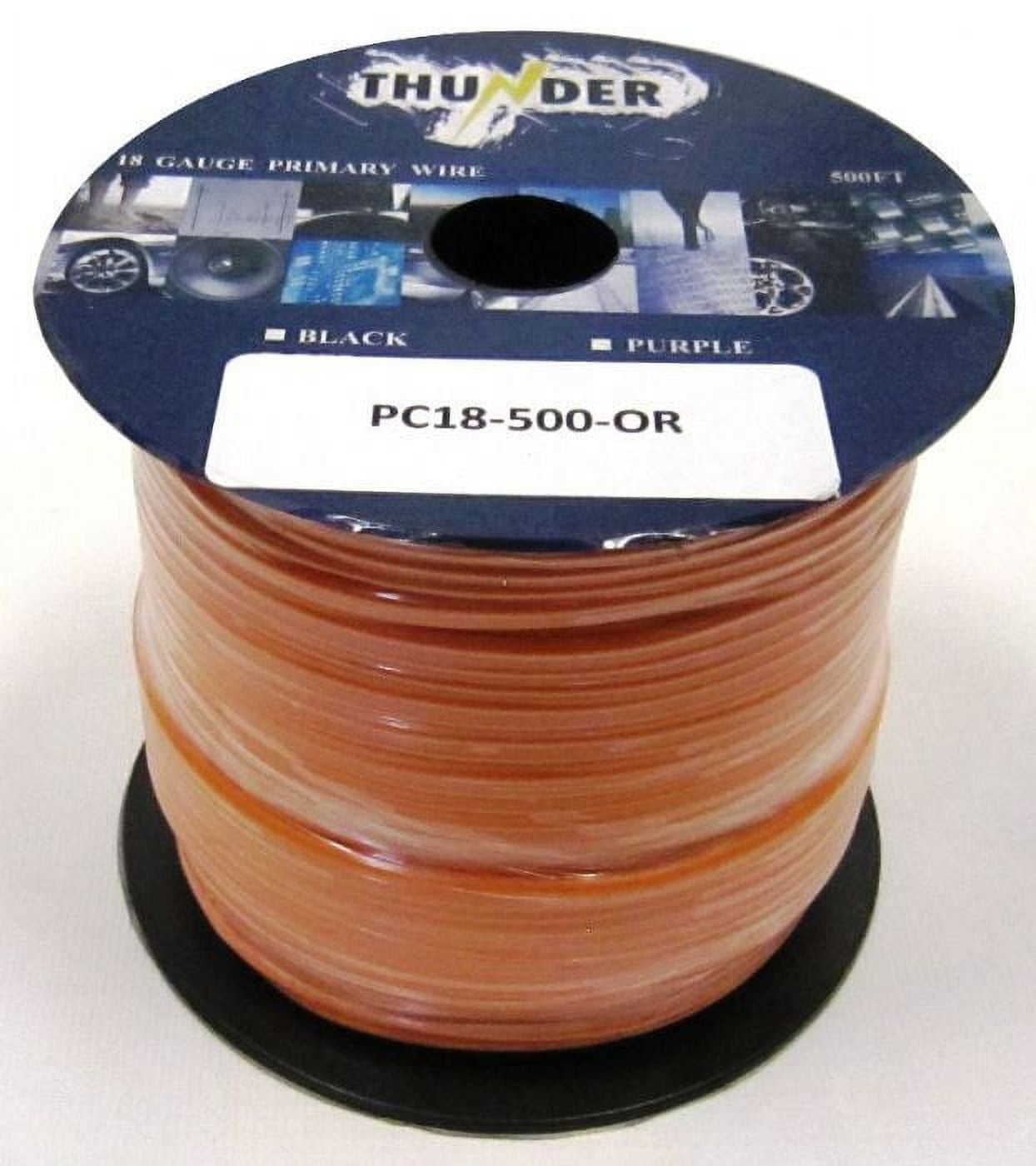 18 Gauge Orange Colored Stranded Primary Connection Wire 500 Feet ...