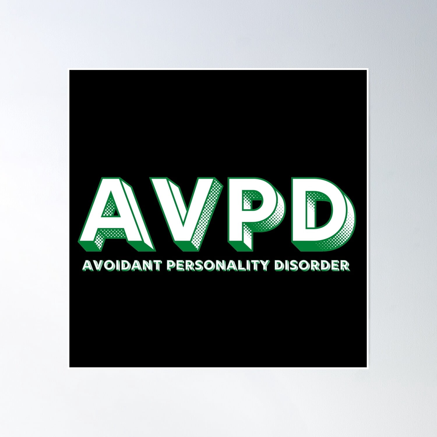 Avpd Avoidant Personality Disorder Colorful Poster Wall Art, Modern ...