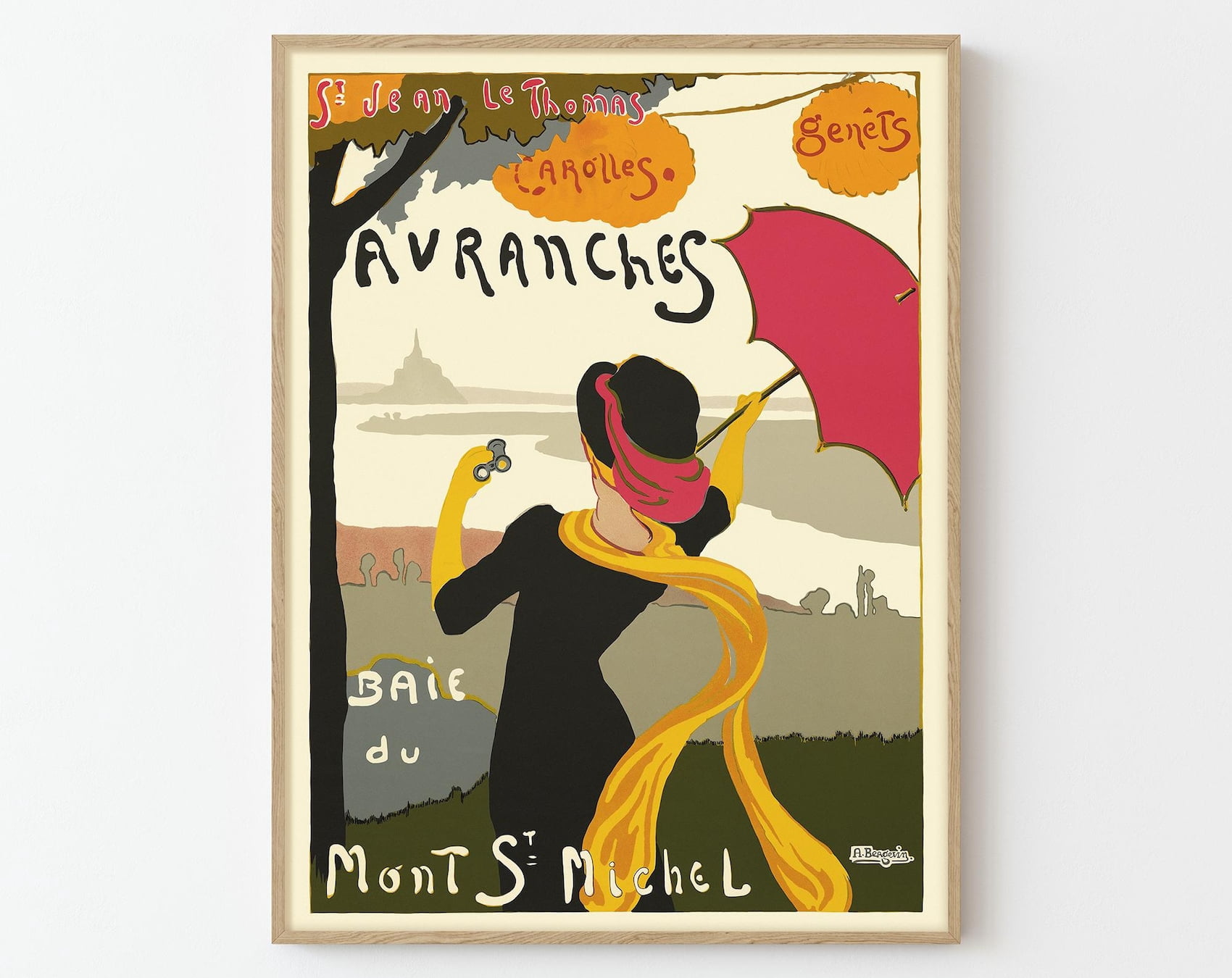 Avranches Baie du Mont St Michel Vintage Travel Poster Art Print | Home ...
