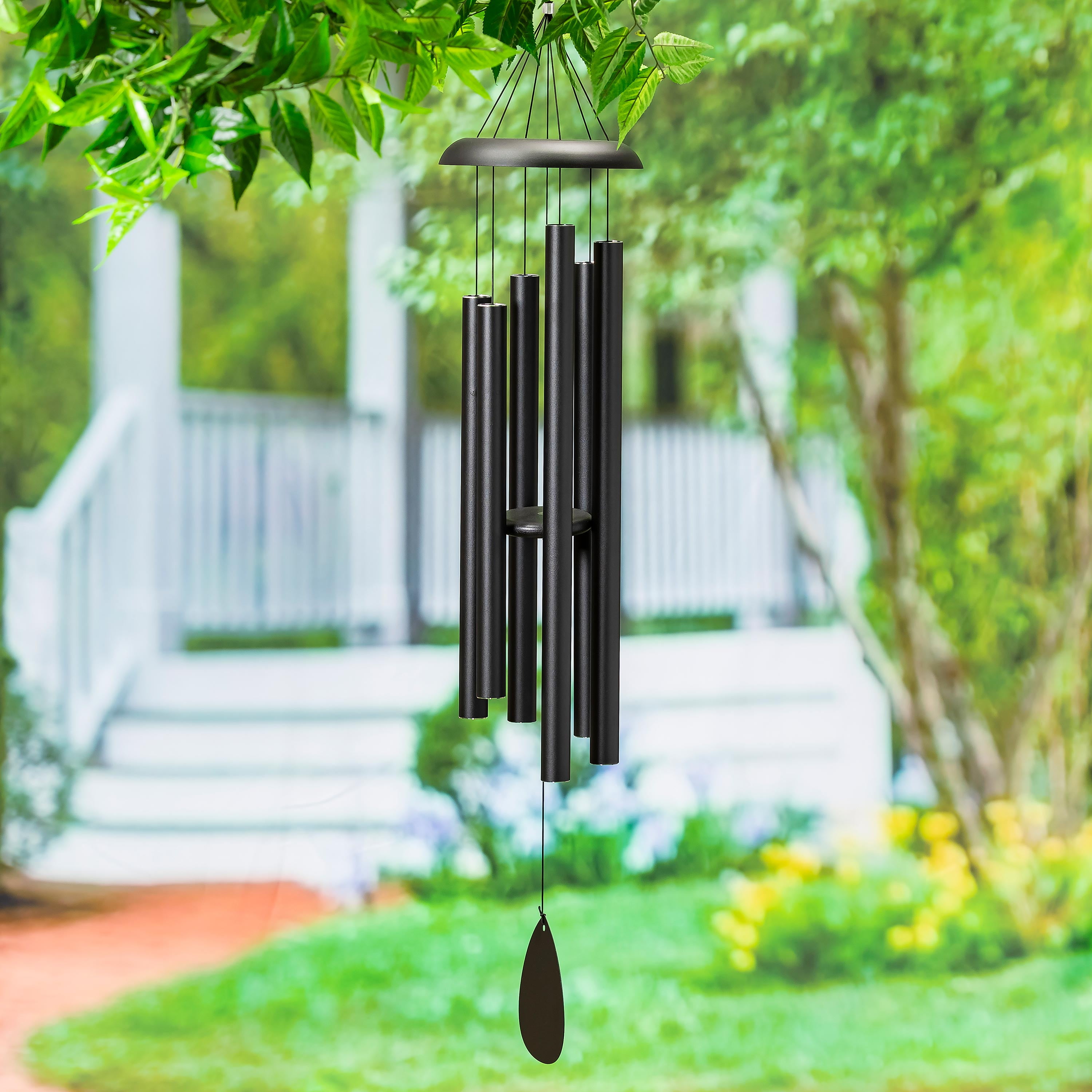 Avria Hand Tuned Black Wind Chime, 48" - Walmart.com