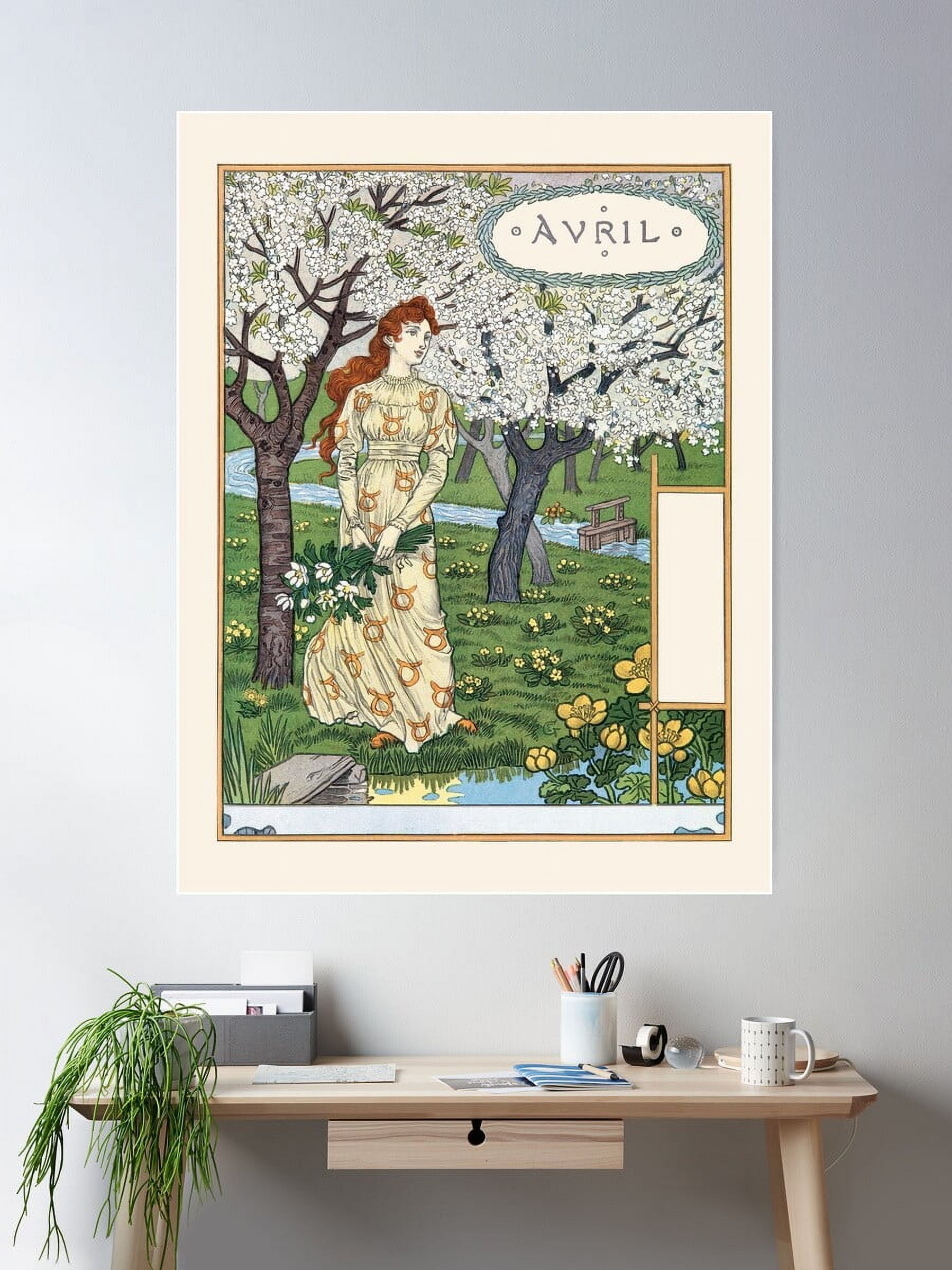 Avril Eugene Grasset La Belle Jardiniere Poster Wall Art, Modern Wall ...