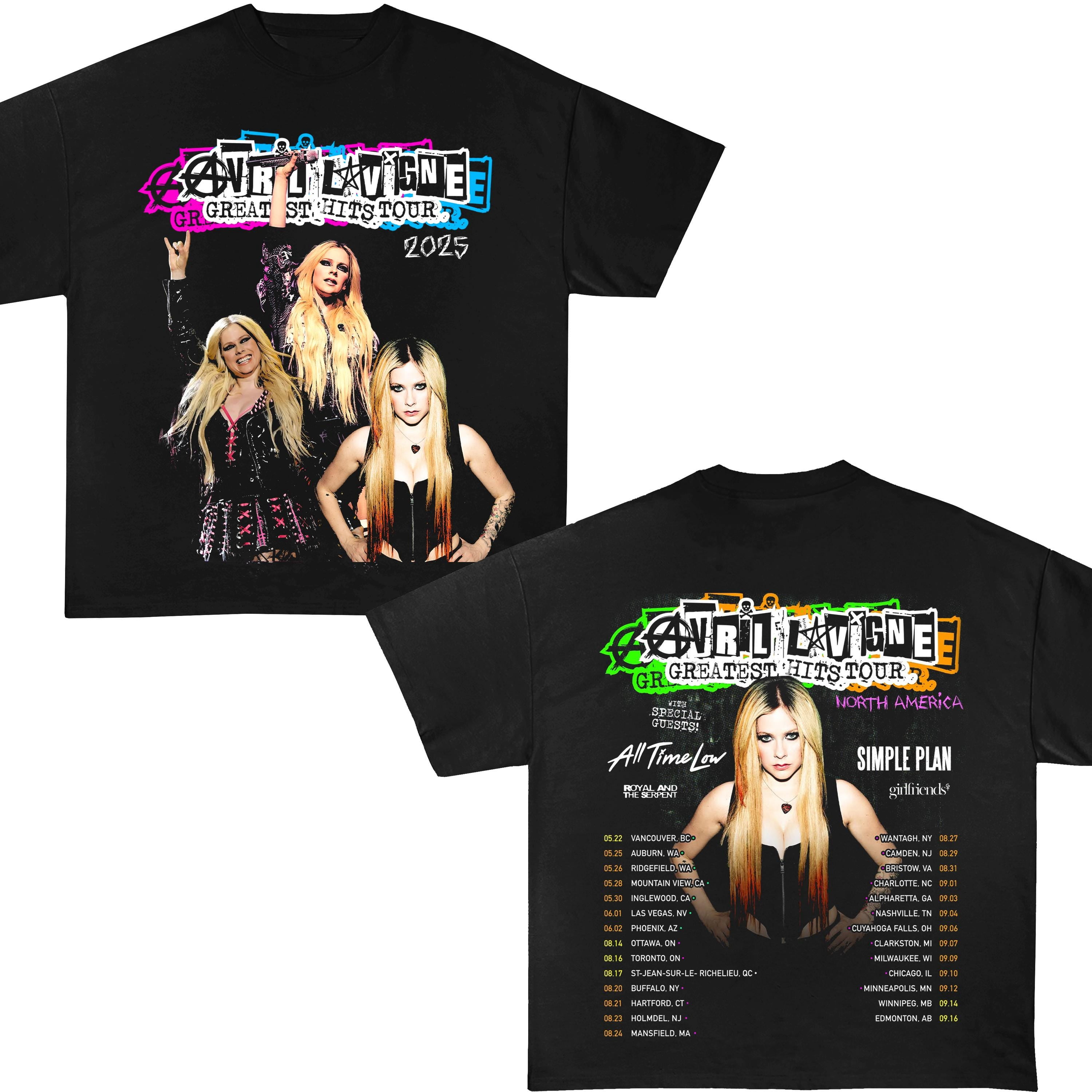 Avril Lavigne Greatest Hits Tour 2025 Shirt, Avril Lavigne 2025 Concert ...
