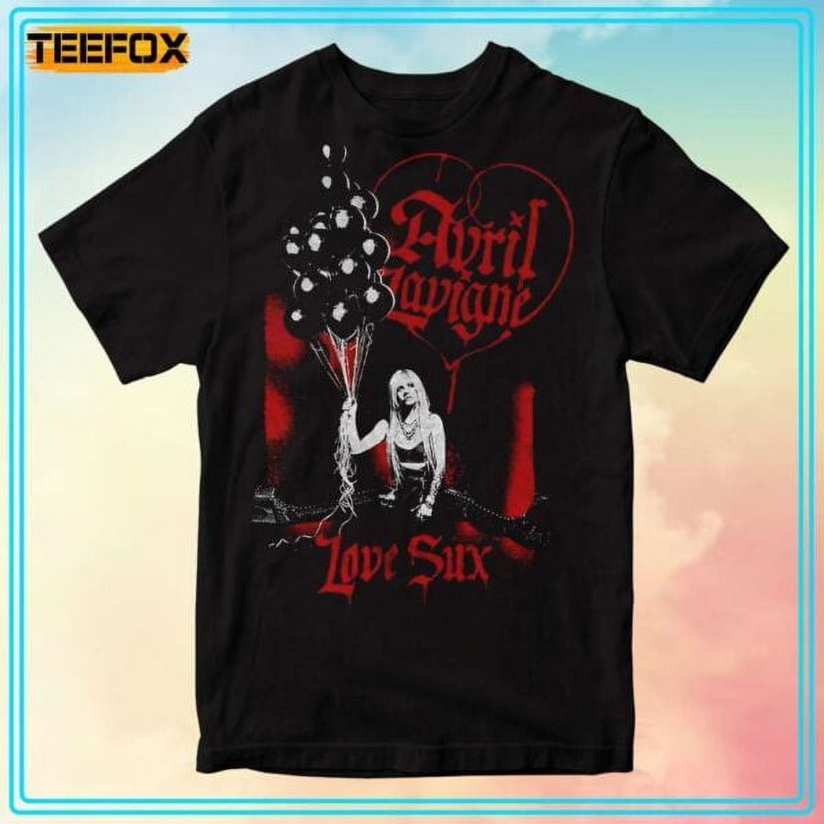 Avril Lavigne Love Sux Ballons Music T-shirt - Walmart.com