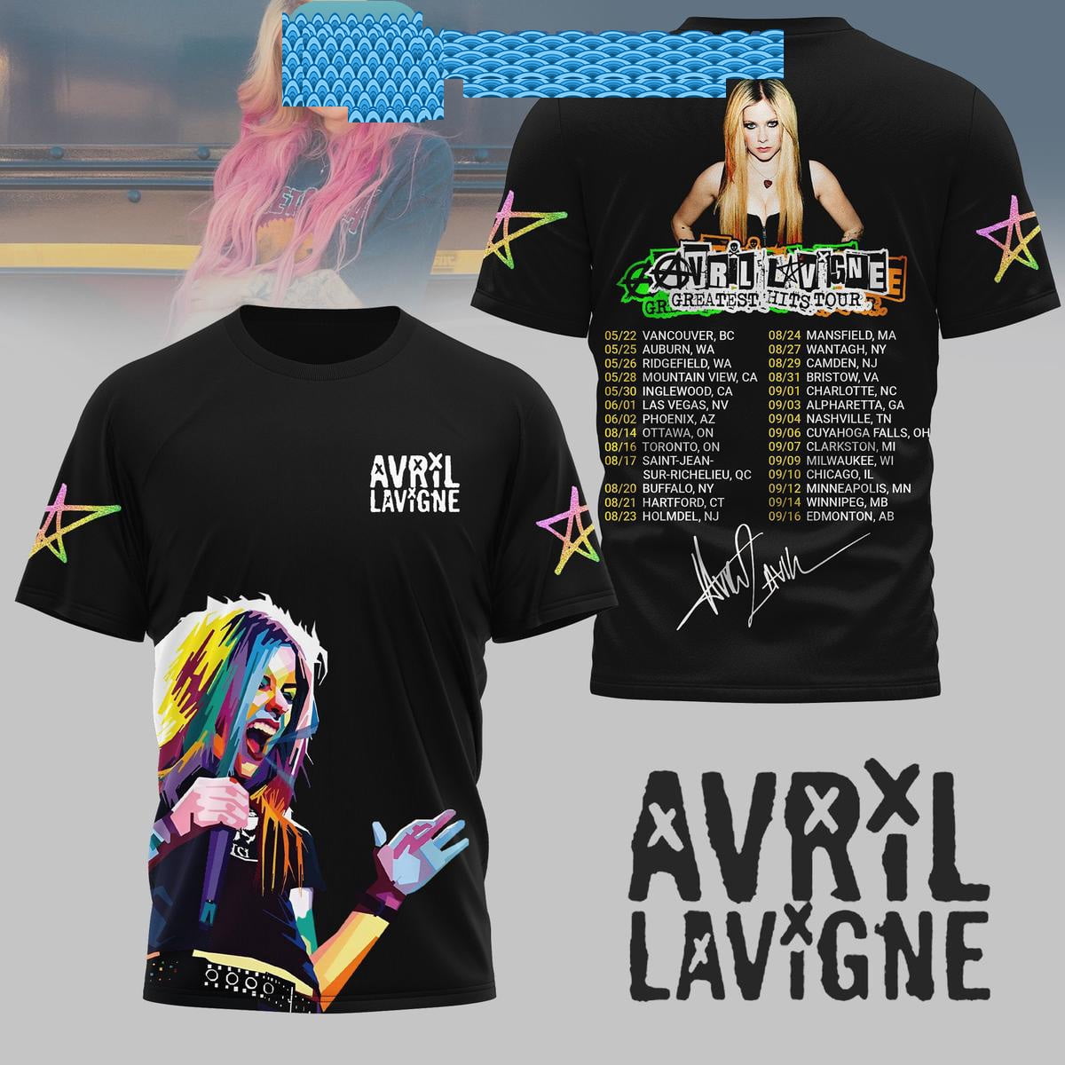 Avril Lavigne The Greatest Hits Tour 2024 Hoodie T-Shirt - Walmart.com
