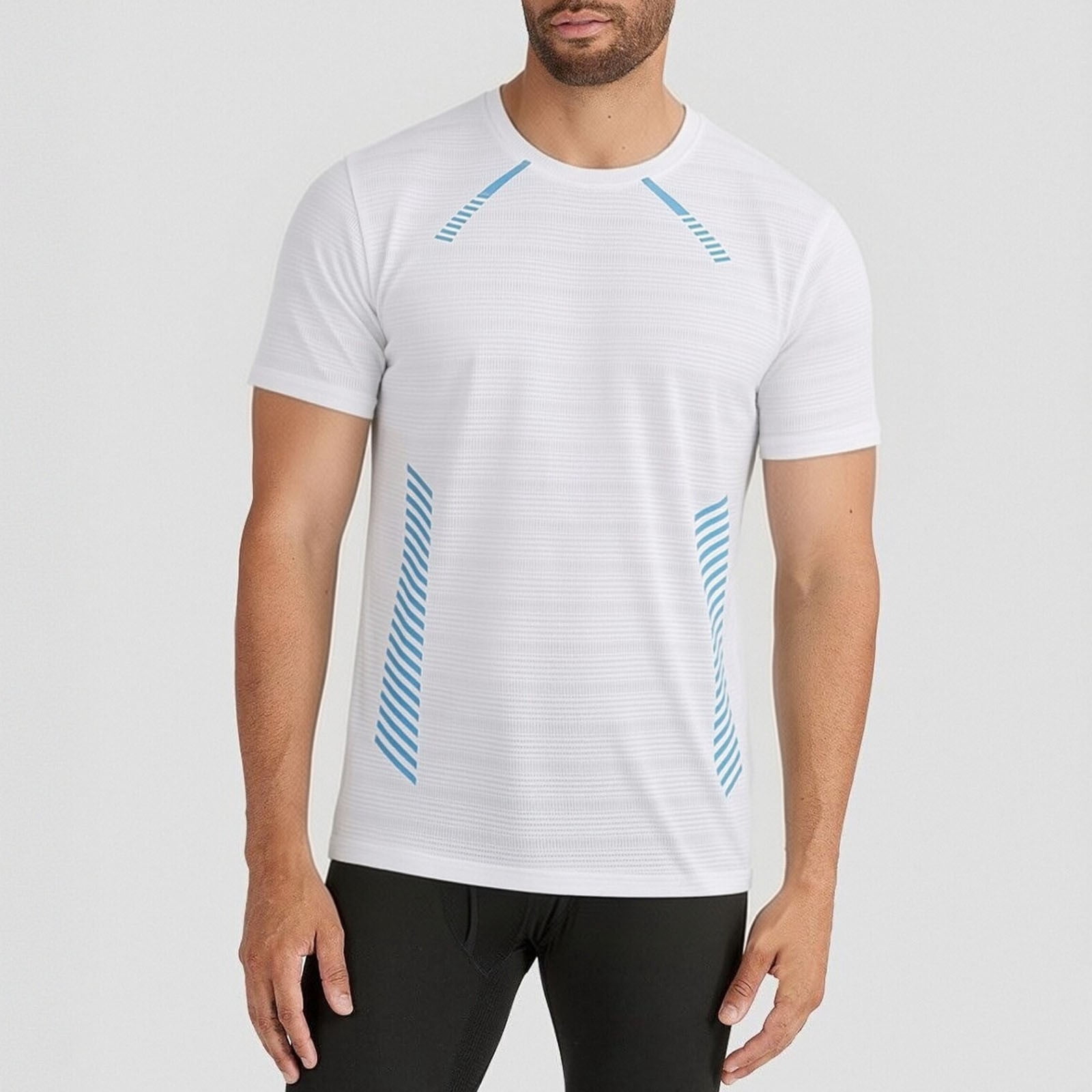 Avrnliq Men's Short Sleeved Crew Neck T-shirt Casual Summer Shirts ...