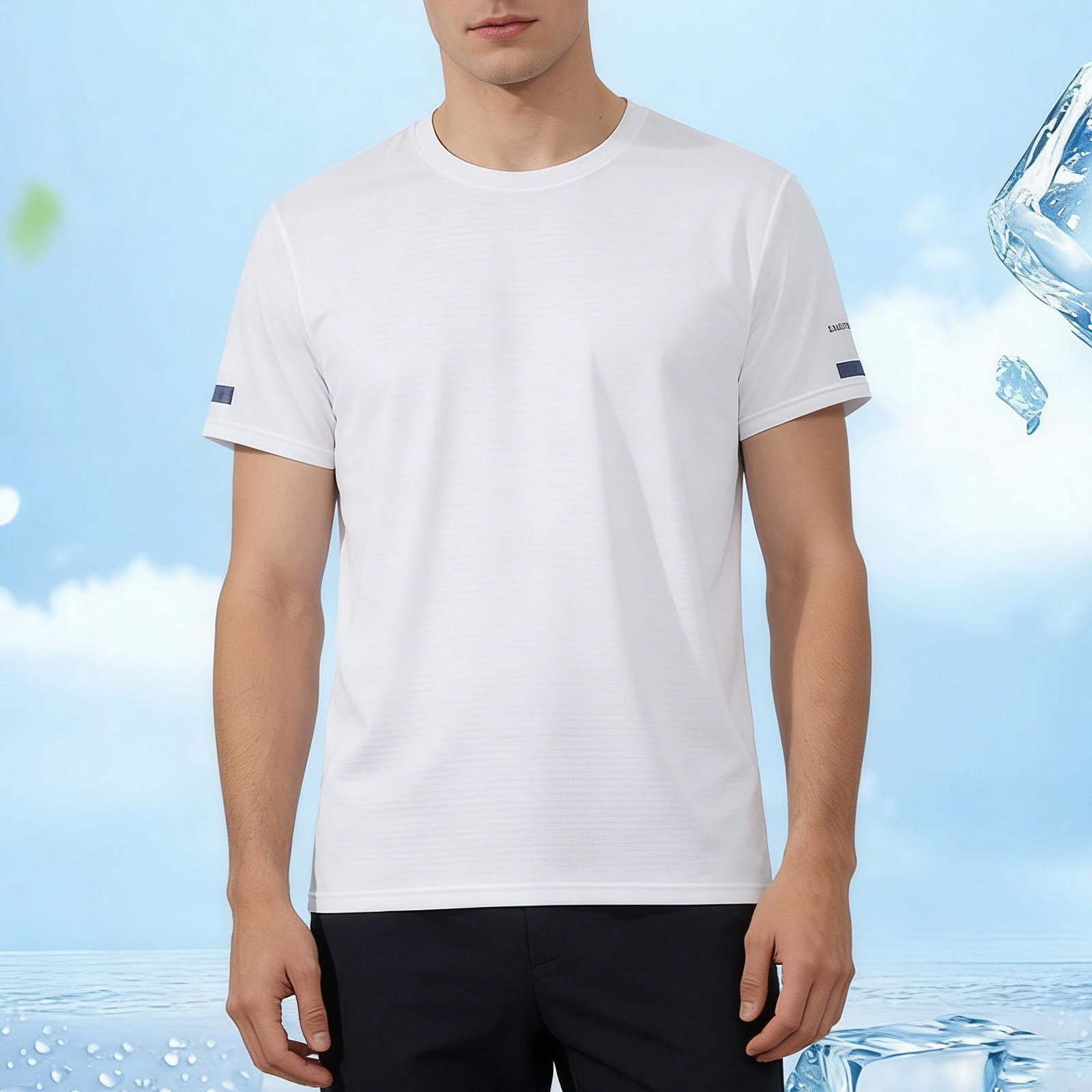 Avrnliq Men's Short Sleeved Crew Neck T-shirt Casual Summer Shirts ...