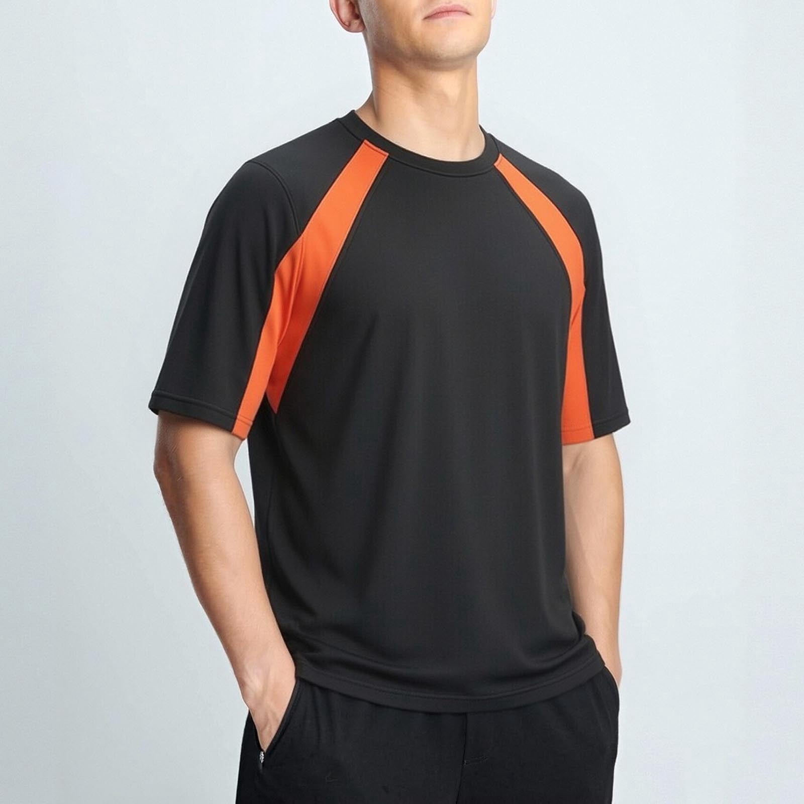 Avrnliq Men's Short Sleeved Crew Neck T-shirt Casual Summer Shirts ...
