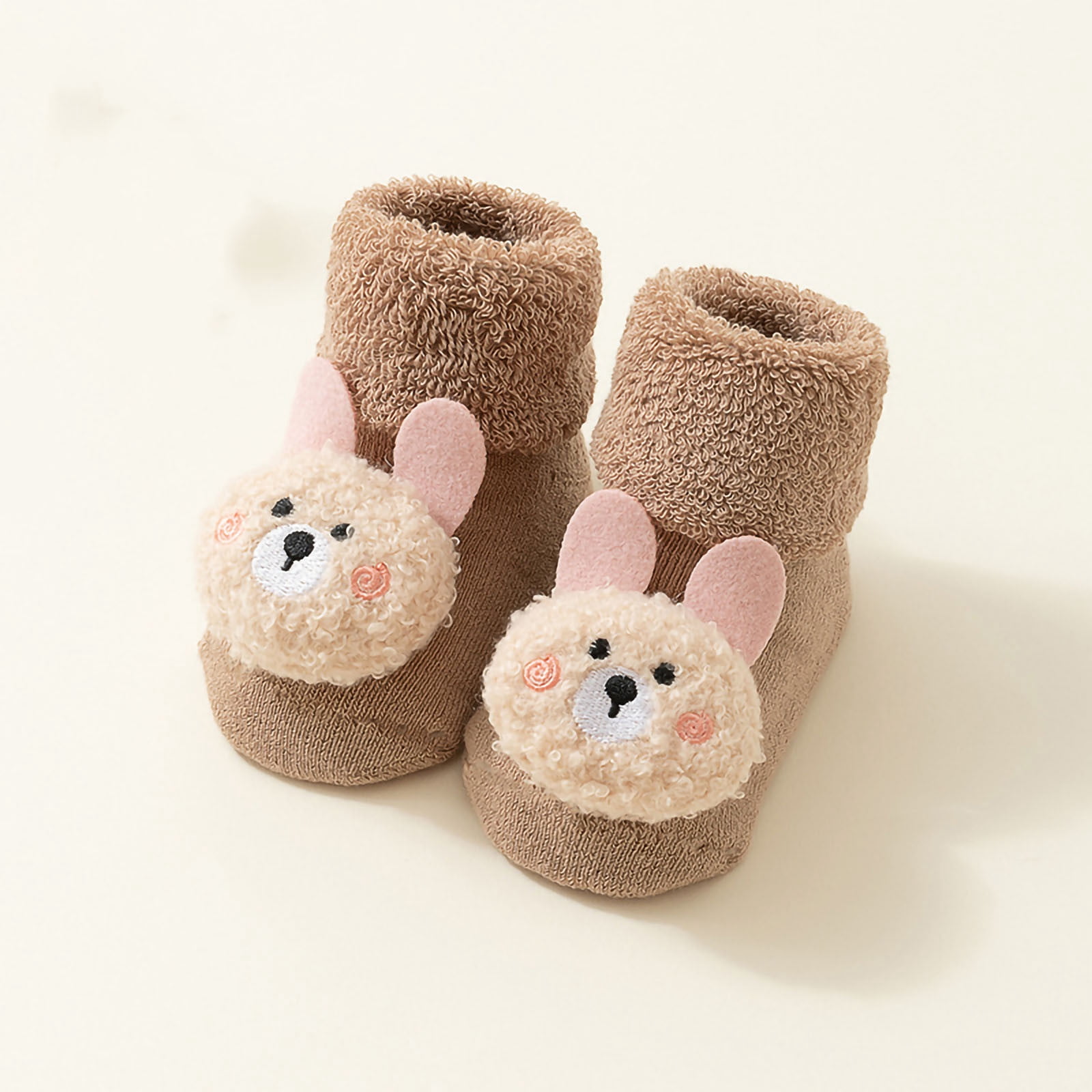 Avrnliq Non-Slip Soft Cotton Kids Bootie Socks Unisex 0-24 Months, 3D ...