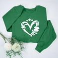 Avrnliq St. Patrick's Day Womens Green Crewneck Sweatshirt Clover Print ...