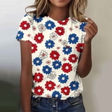 Avrnliq Women's Short Sleeve Shirts Summer Tops 2026 Trendy Casual T ...