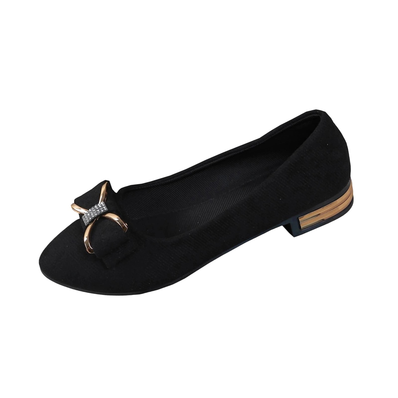 Avrnliq Womens Comfortable Flats Pointed Toe Low Block Heel Work Dress ...