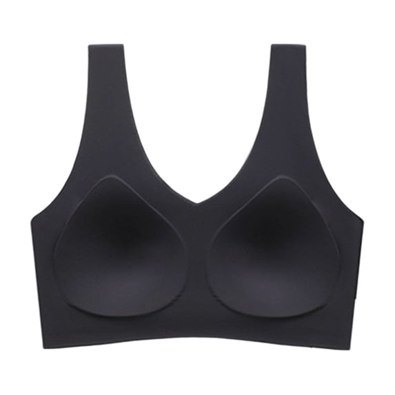 Avrnliq Womens Full Coverage Wireless Bra Seamless Comfort V Neck ...