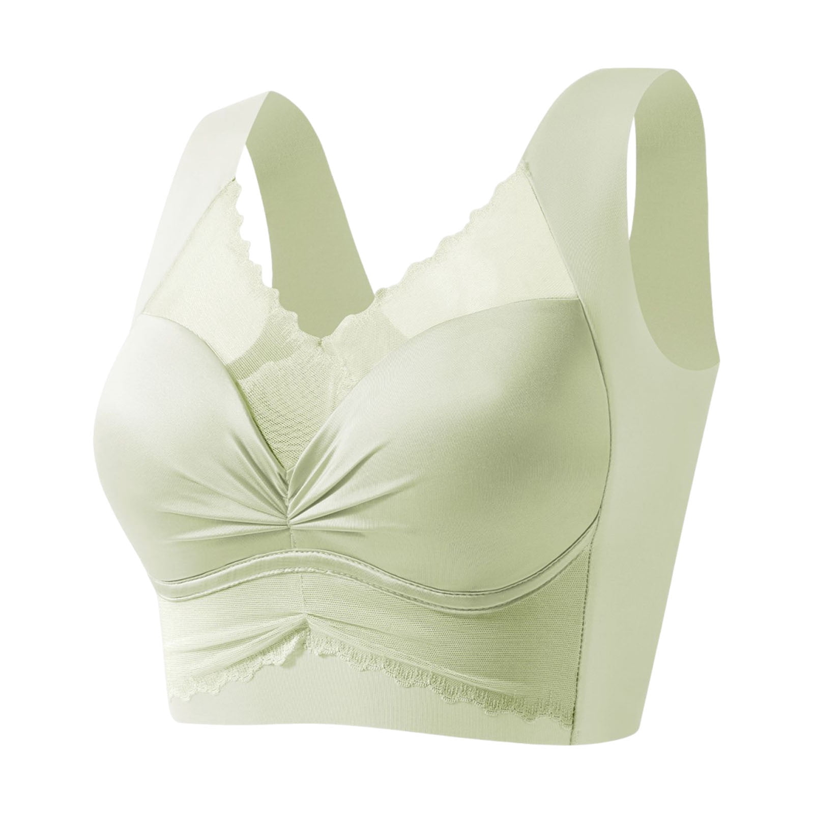 Avrnliq Womens Seamless Bralette Wireless Comfort Bra Plus Size Full ...