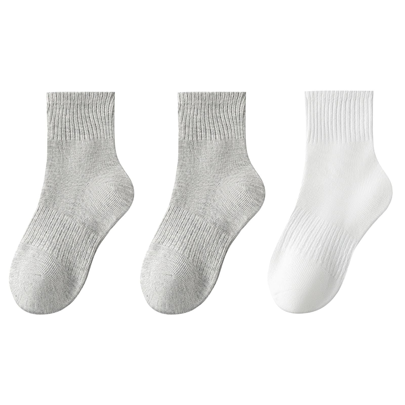 Avrntaa 3 Pairs Boys Girls Cotton Socks Kids Knit Long Socks Casual ...