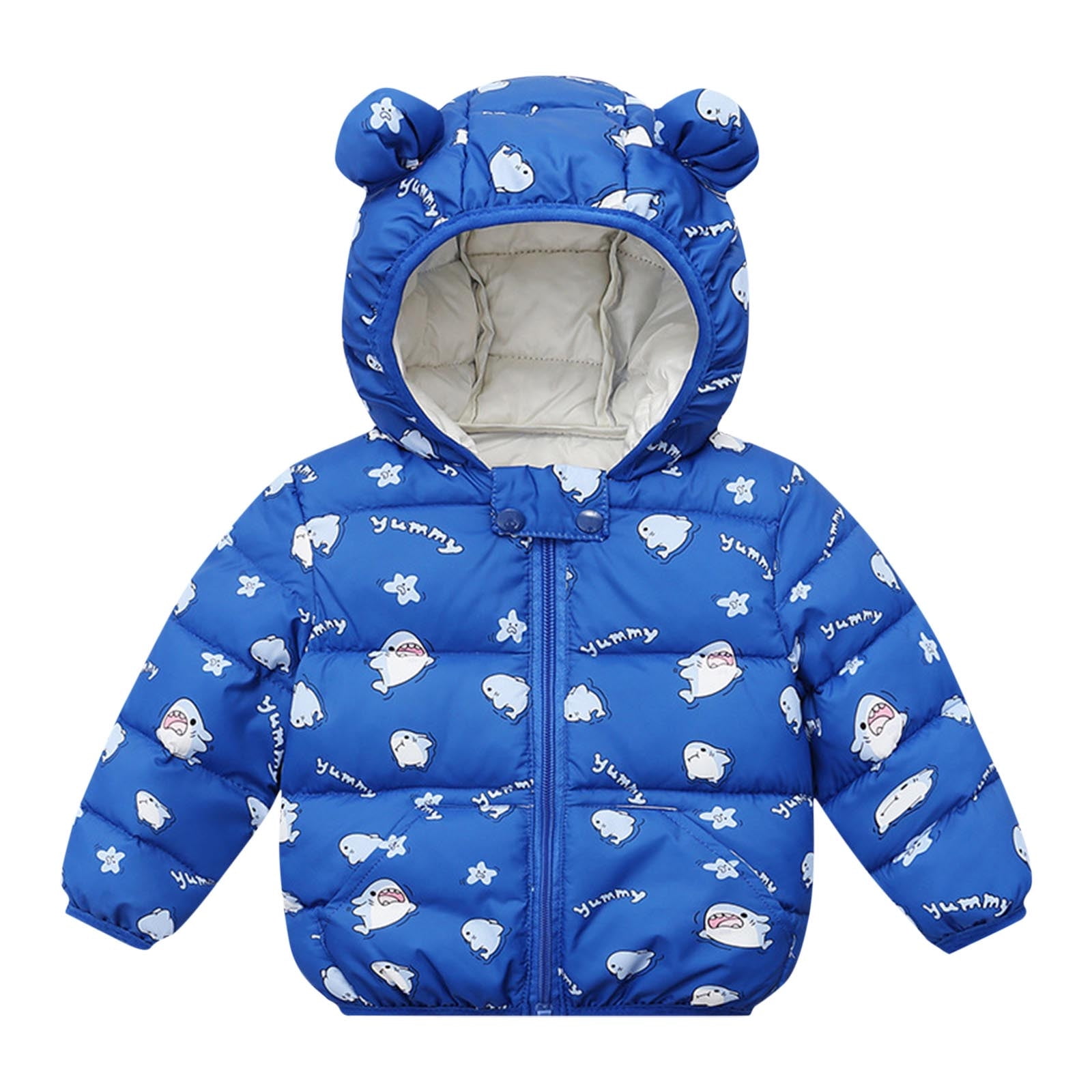Avrntaa Baby Boy Coat - Bear Ears Zipper Up Down Jacket for Toddler ...