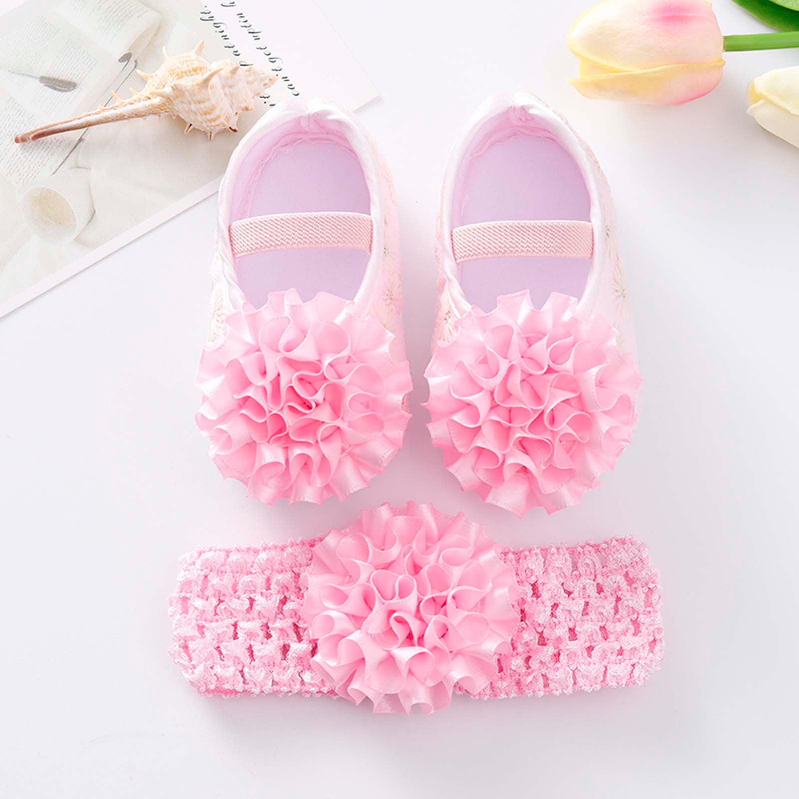 Avrntaa Baby First Shoes for Walking - Soft Sole Bowknot Princess ...