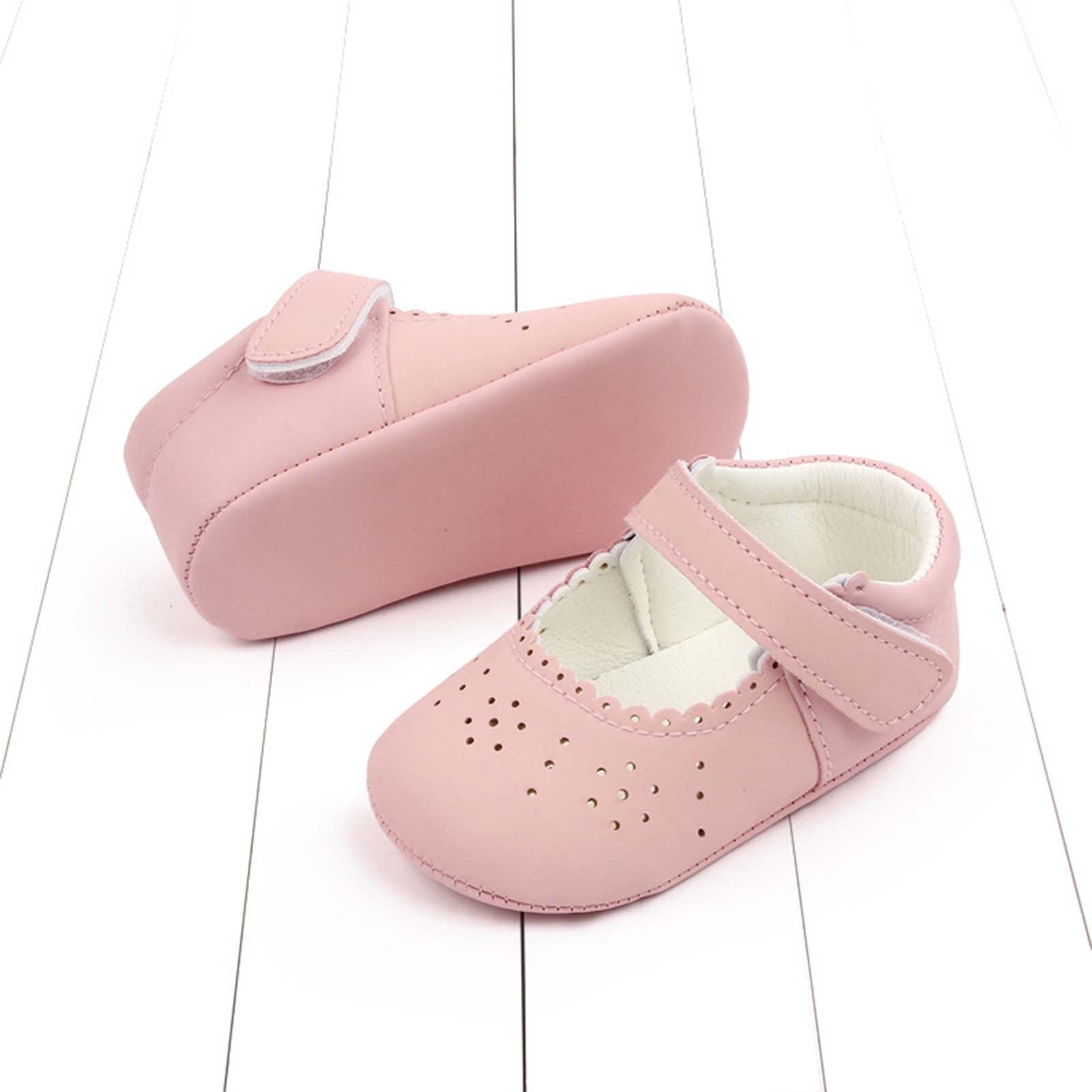 Avrntaa Baby Girl First Shoes - Infant Rubber Sole Shoes Newborn ...