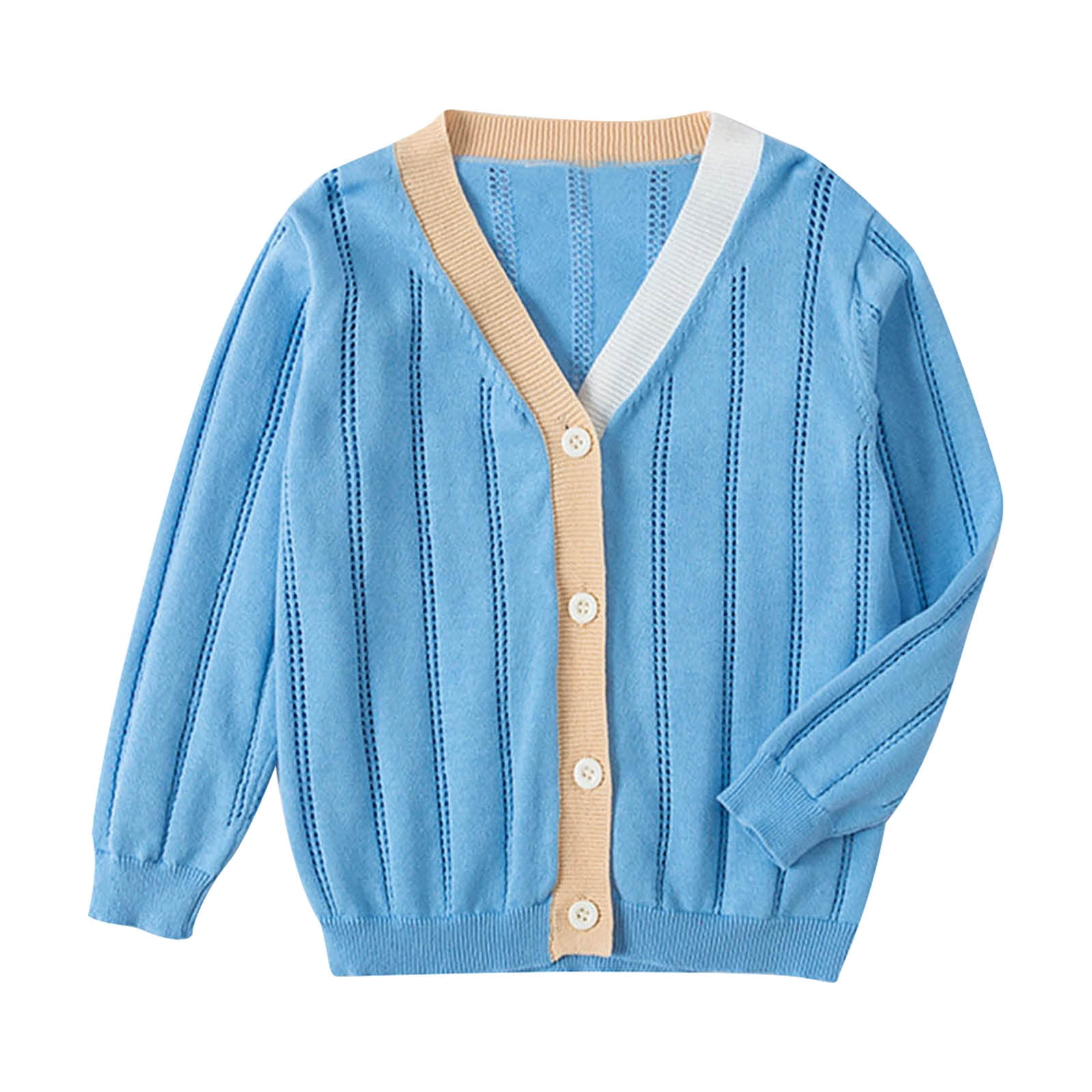 Avrntaa Baby Girl Long Sleeve Button Cardigan - Toddler Shrug Sweaters ...