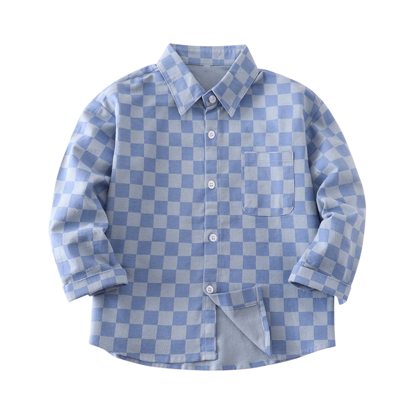 Avrntaa Baby Jackets Boys - Lapel Button Down Shirt Checkered Toddler ...