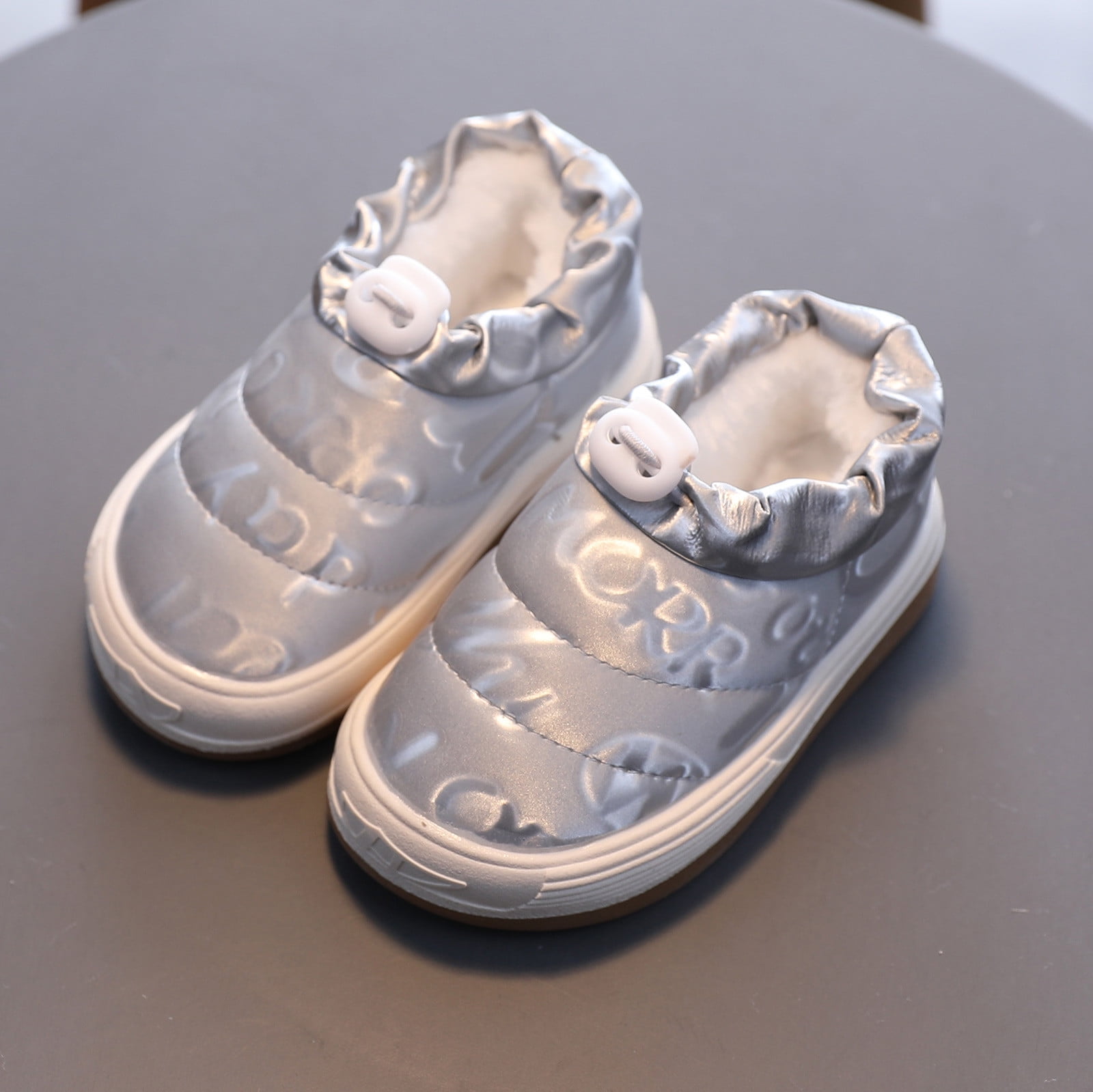Avrntaa Boy Girls Fleece Lined Sneaker for Winter - Toddler Kid Casual ...