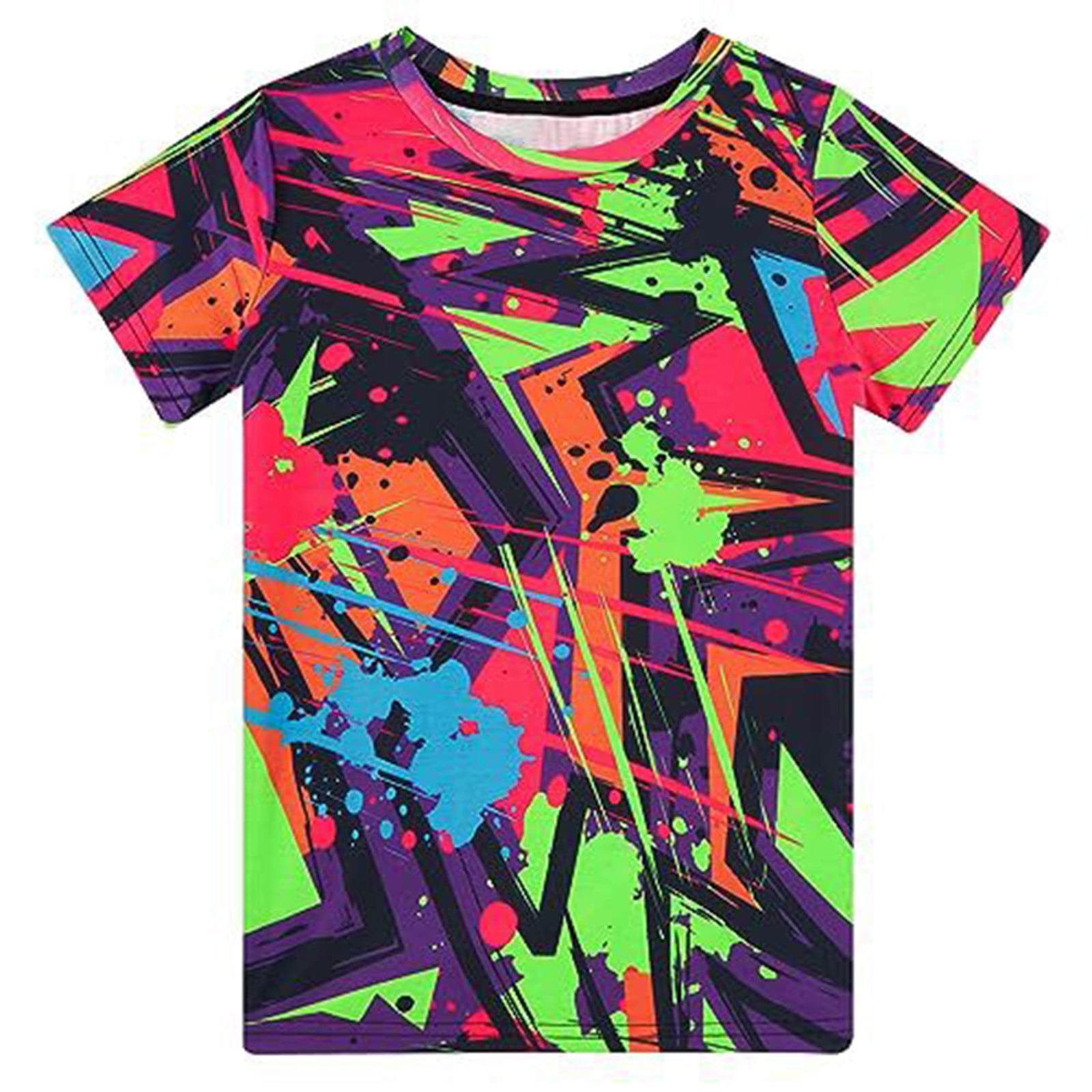 Avrntaa Boys 3D Printed Tops - Kid Crew Neck Summer Short Sleeve Loose ...