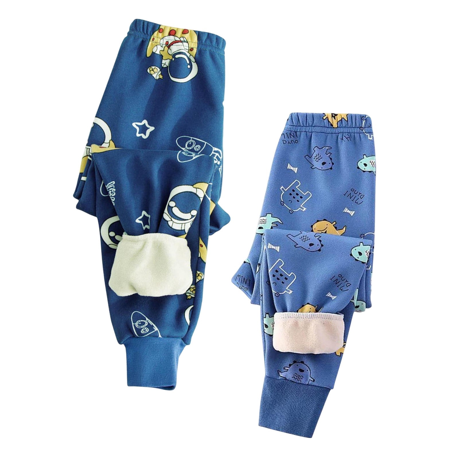 Avrntaa Boys Girls Cute Print Pants Plush Fleece Lined Soft Trousers ...