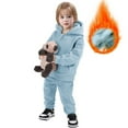 Avrntaa Boys Girls Full Zip Hoodie and Sweatpants Set Childrens Workout ...