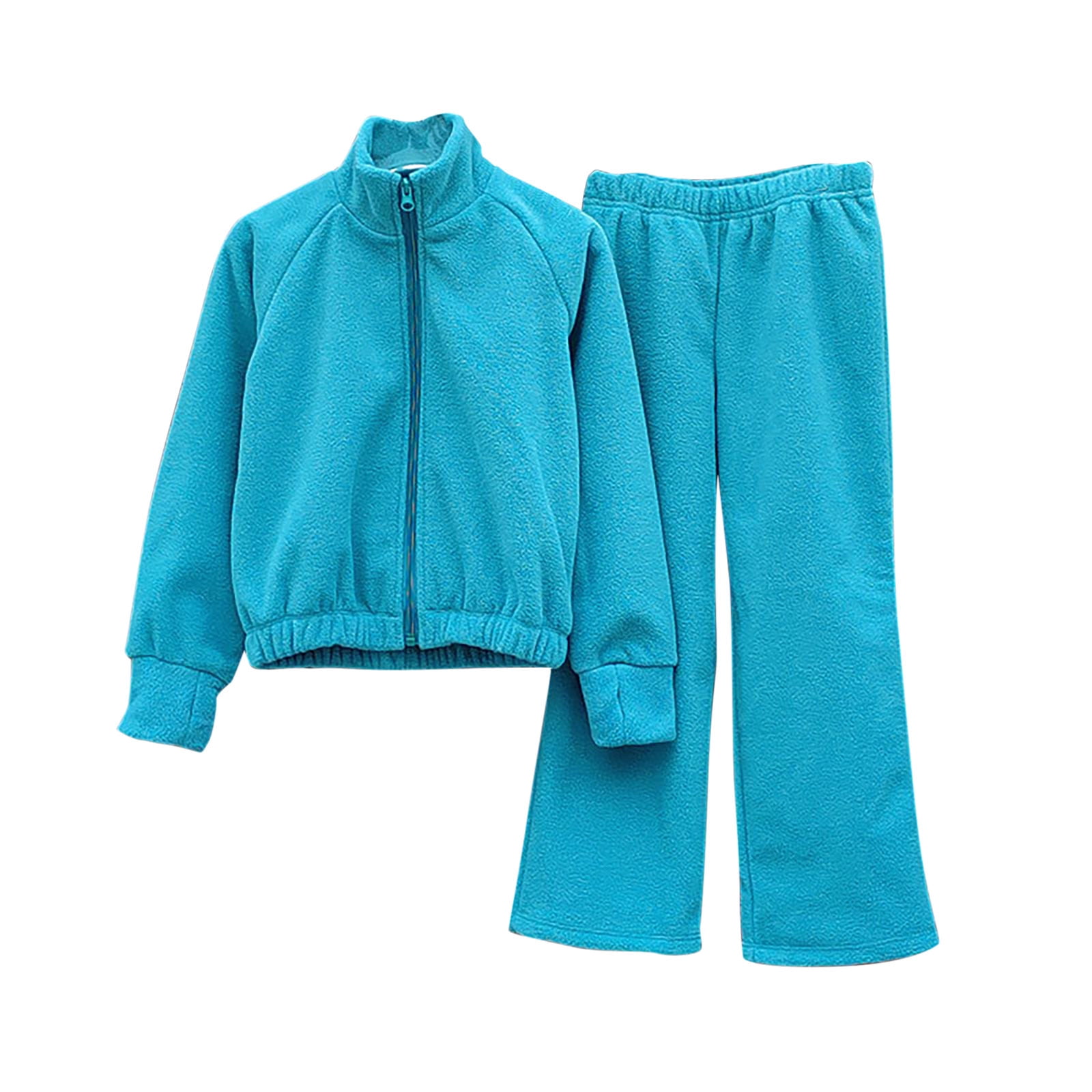 Avrntaa Boys Girls Polar Fleece Sweatsuit Outfits Zip Up Stand Collar ...
