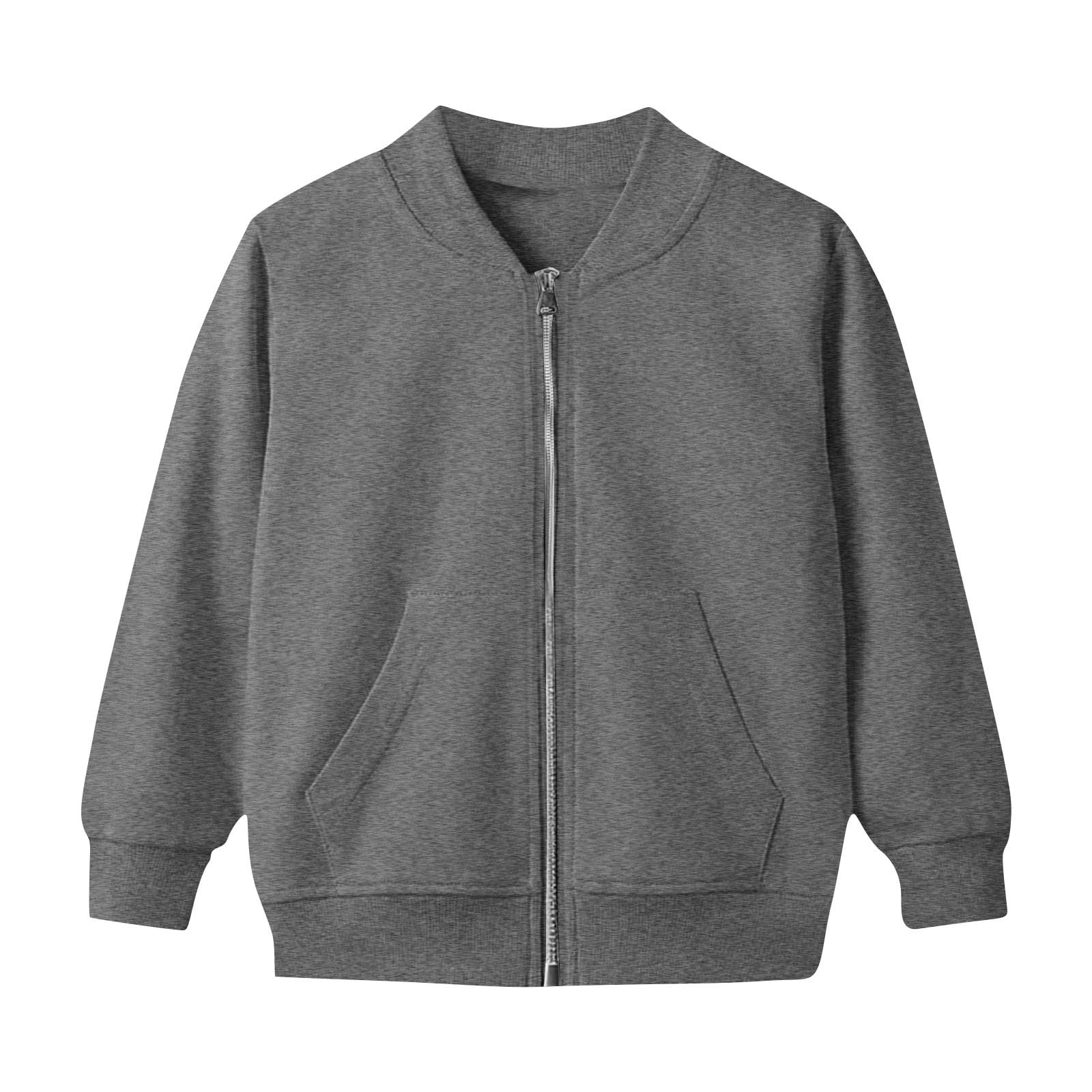 Avrntaa Boys Girls Zip Up Jackets Casual Long Sleeve Sweatshirt Coats ...