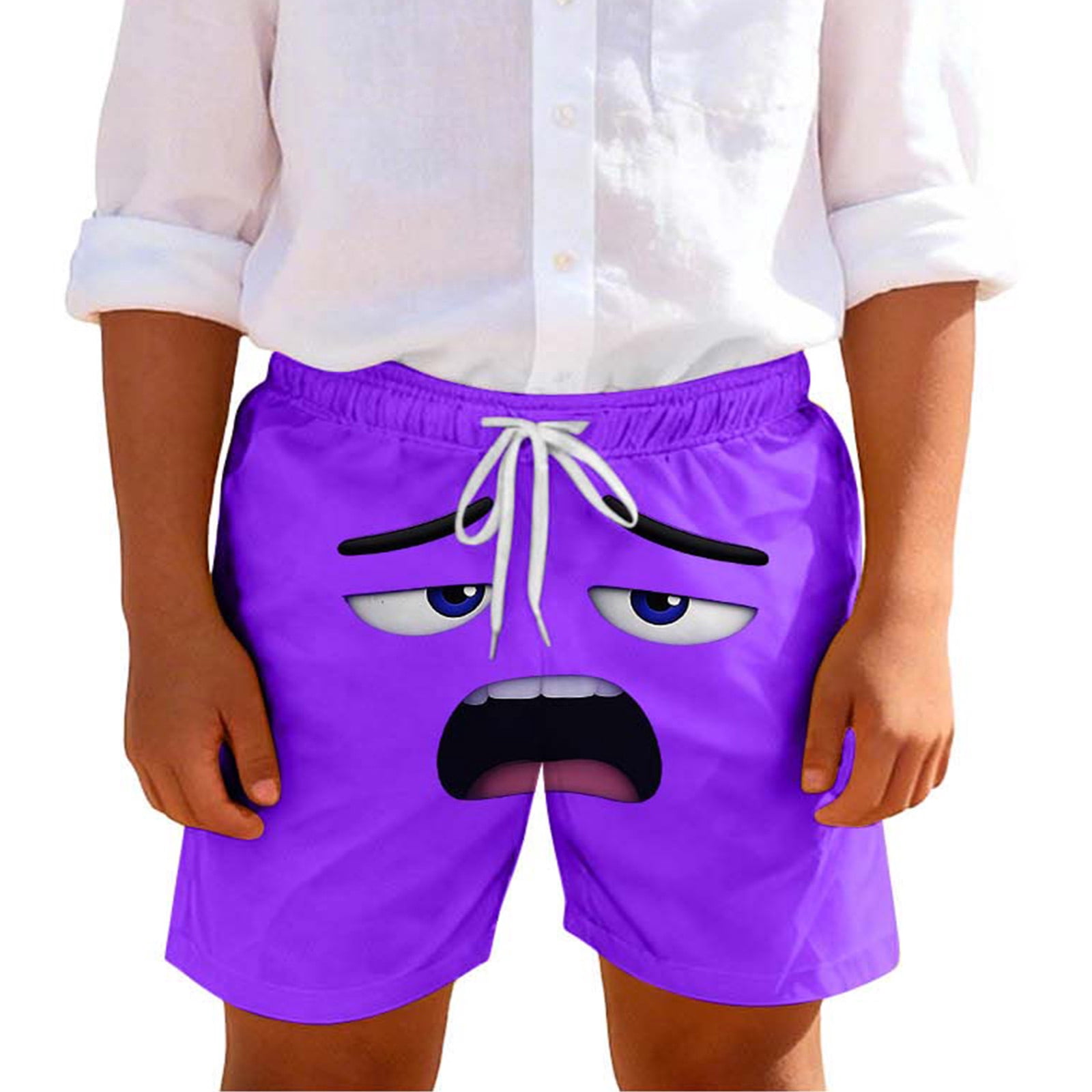 Avrntaa Boys Play Shorts Funny Print Elastic Waist Casual Summer Beach ...