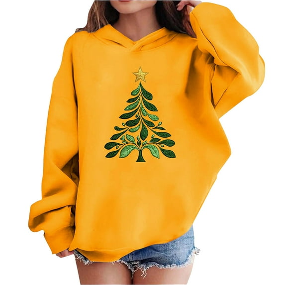 Avrntaa Christmas Sweatshirt for Kids Xmas Tree Print Long Sleeve Tops ...