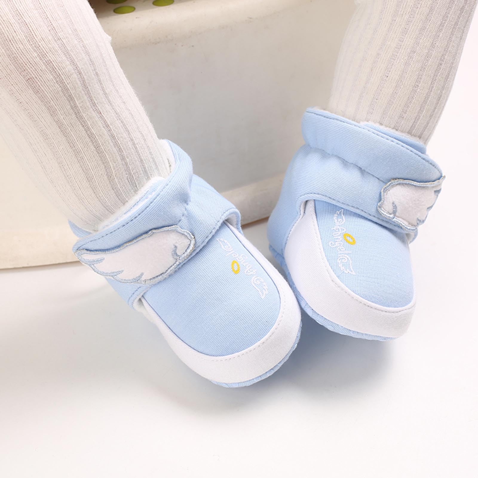 Avrntaa Crib Shoes For Girls - Non Skid Soft Sock Cotton Boots Newborn ...