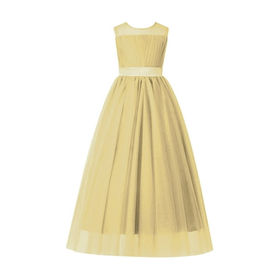 Avrntaa Flower Girl Party Dresses,Girls Sleeveless Tulle Princess Dress ...