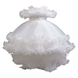 Avrntaa Flower Girls Princess Dress Ruffle Layer Tulle Dresses Wedding ...