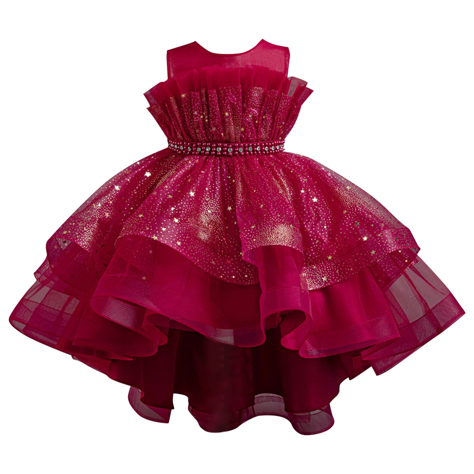 Avrntaa Flower Girls Tulle Dress Sleeveless Special Occasion Dresses ...