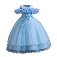 Avrntaa Flower Girls Wedding Gown Ruffle Embroidery Tulle Dresses Party ...