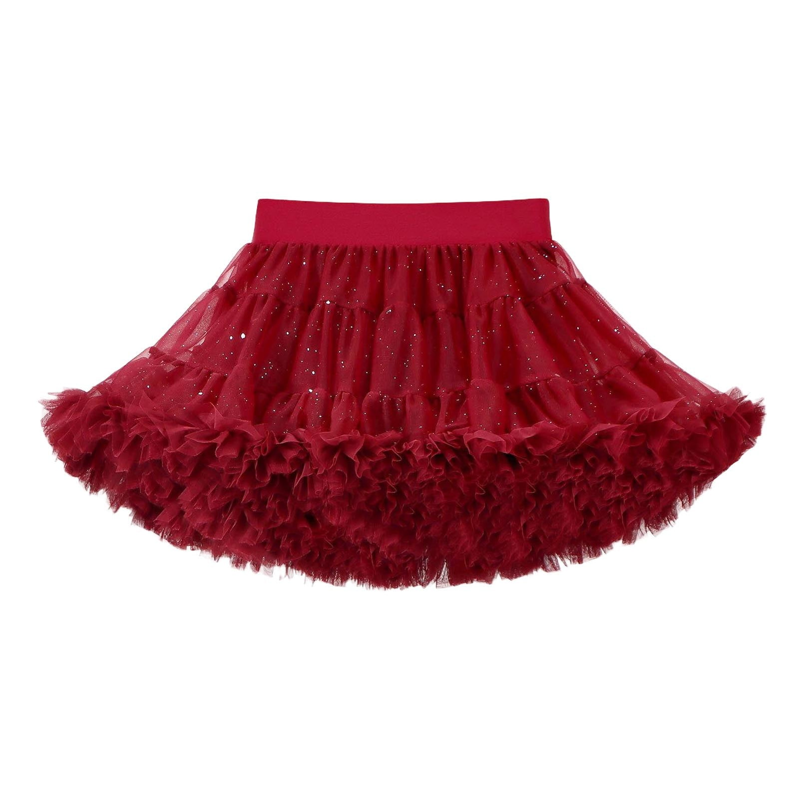 Avrntaa Girls Ballet Tutu Skirt- Flowy Fluffy Tulle Pettiskirt for ...