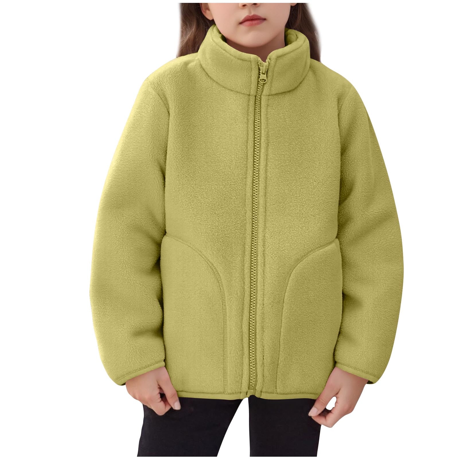 Avrntaa Girls Boys Fleece Coat Zip Up Soft Warm Sherpa Jacket Winter Loose Thick Coats - Walmart.com