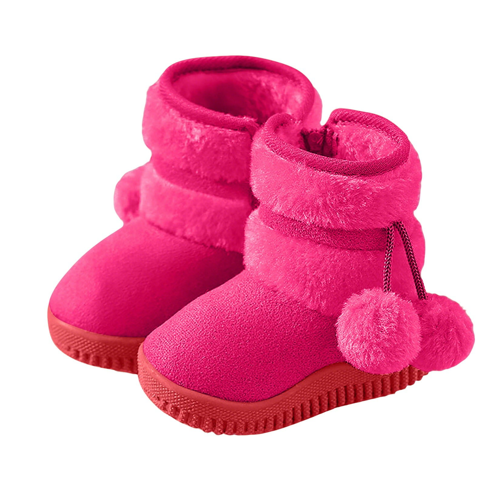 Avrntaa Girls Boys Snow Boots Cute Fur Lined Warm Plush Booties Winter ...