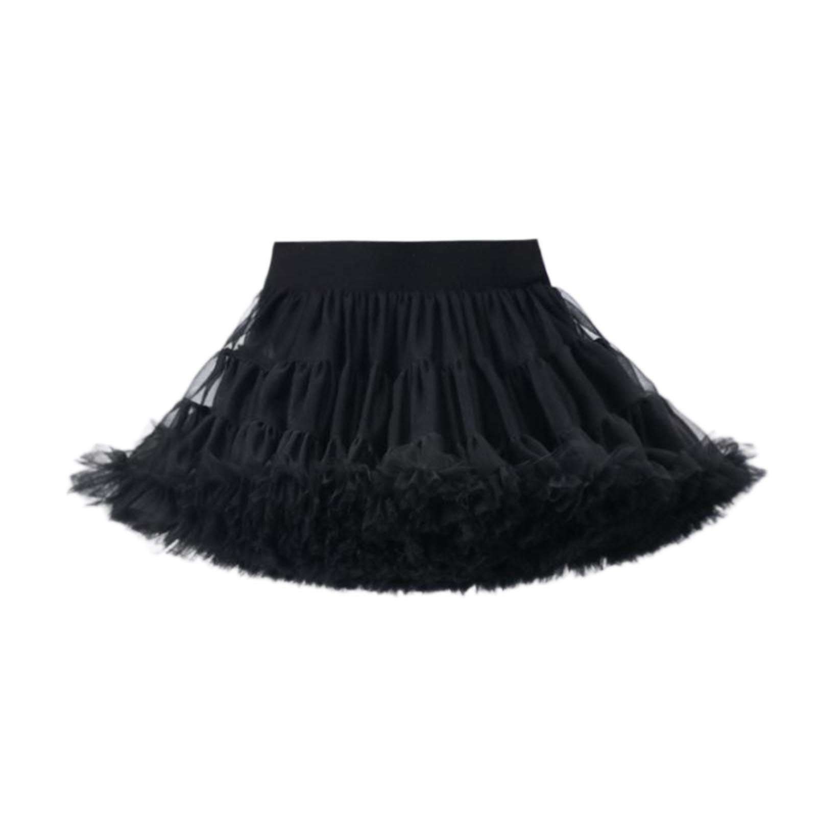 Avrntaa Girls Princess Tutu Skirt-Flowy Fluffy Tulle Ballet Pettiskirt ...