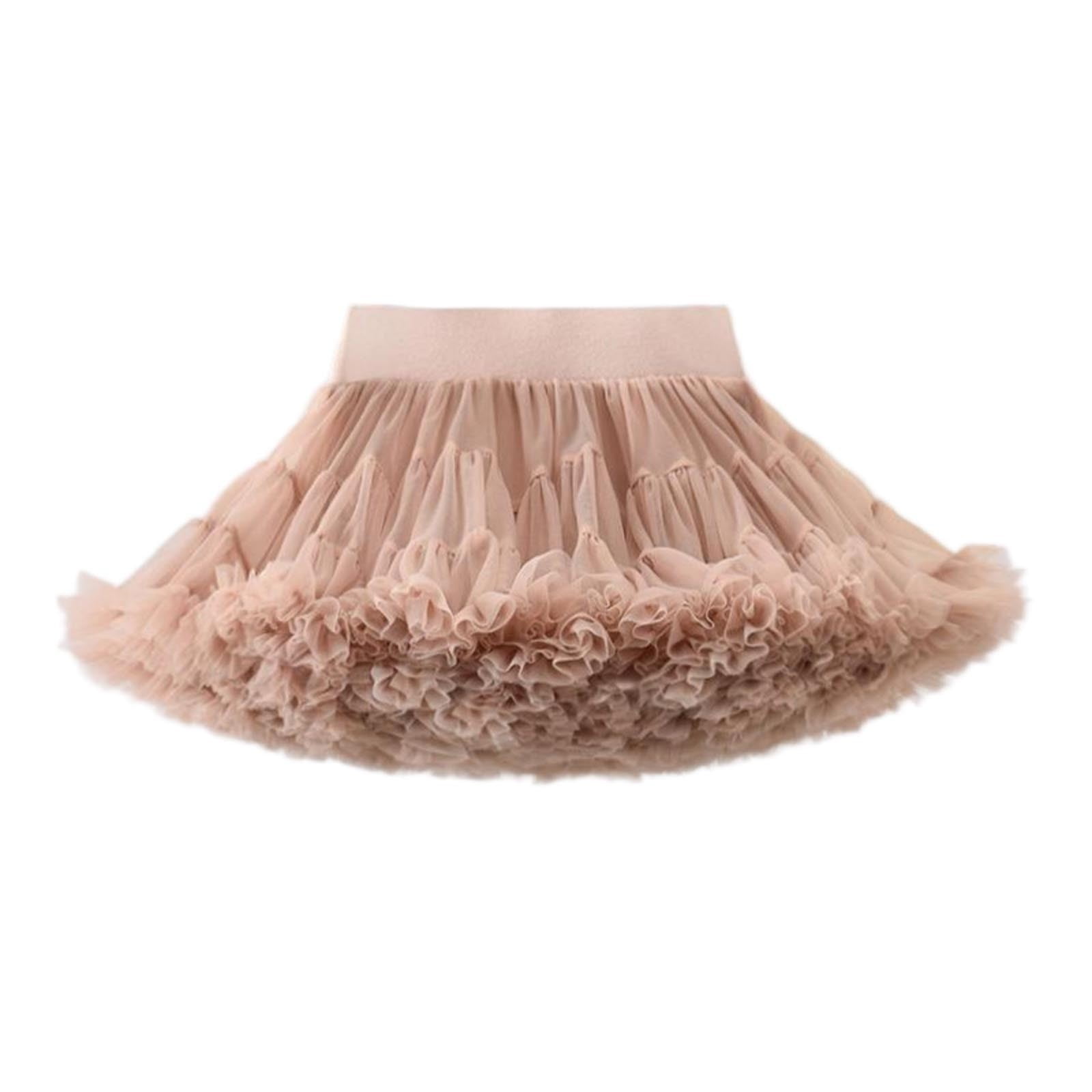 Avrntaa Girls Princess Tutu Skirt-Flowy Fluffy Tulle Ballet Pettiskirt ...