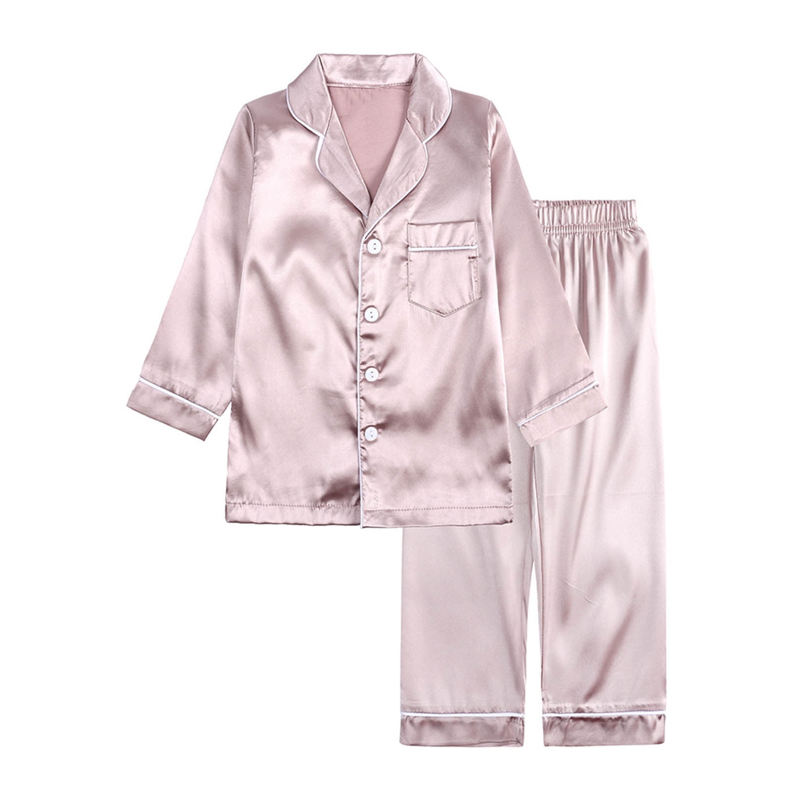 Avrntaa Girls Summer Pajamas - Soft Pajamas Sets 2 Piece Button Down ...