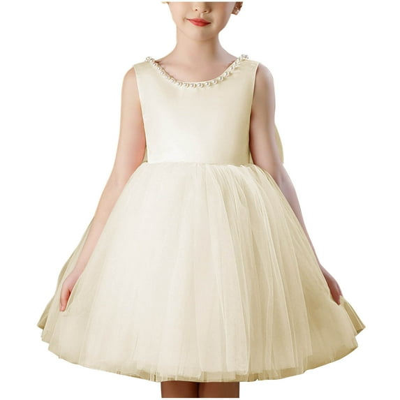 Avrntaa Girls Tulle Party Dress, Sleeveless Tutu Ball Gown for Birthday ...
