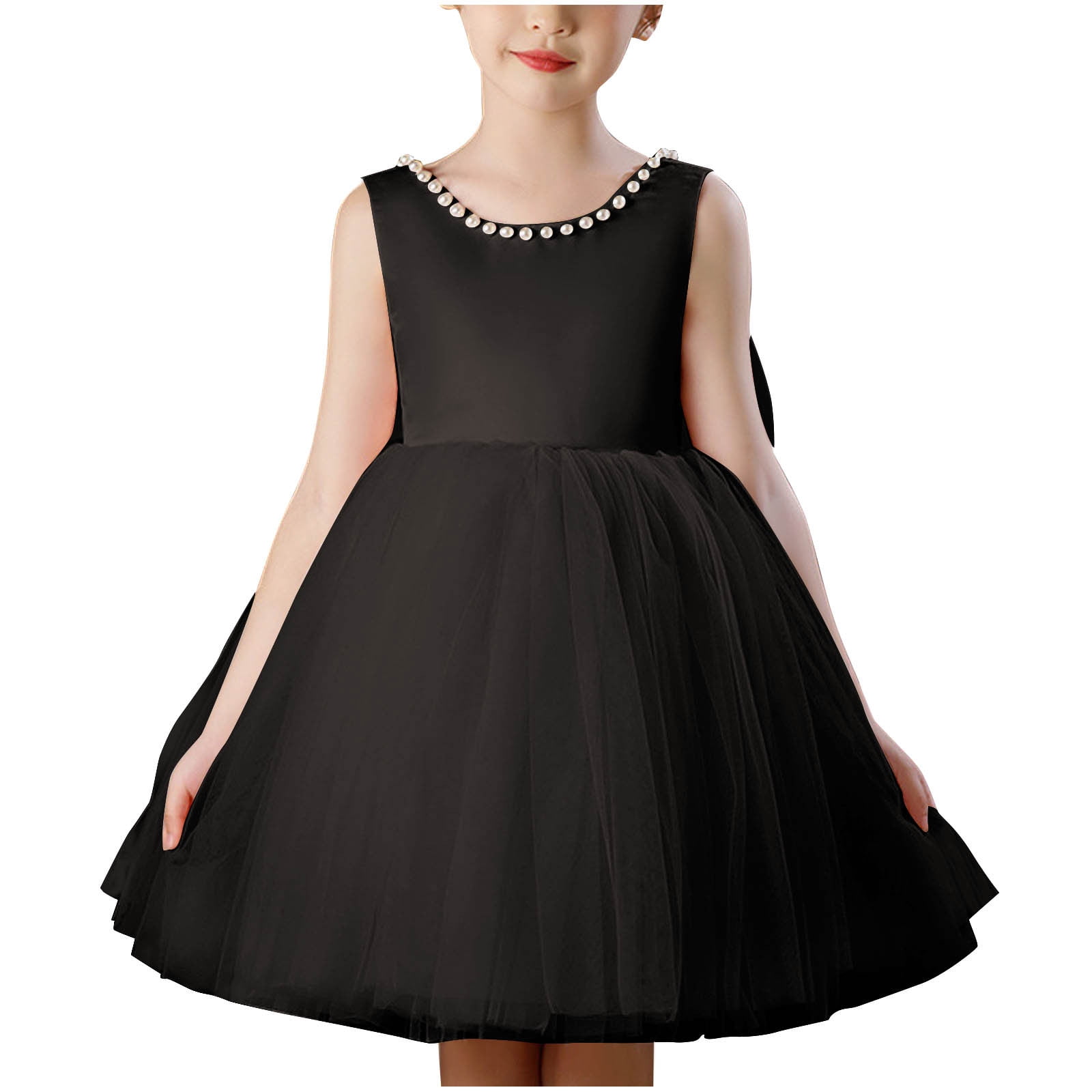 Avrntaa Girls Tulle Party Dress, Sleeveless Tutu Ball Gown for Birthday ...
