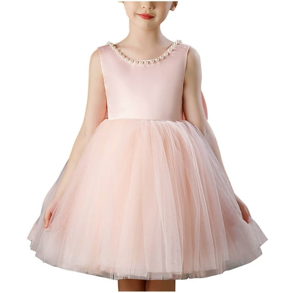 Avrntaa Girls Tulle Party Dress, Sleeveless Tutu Ball Gown for Birthday ...