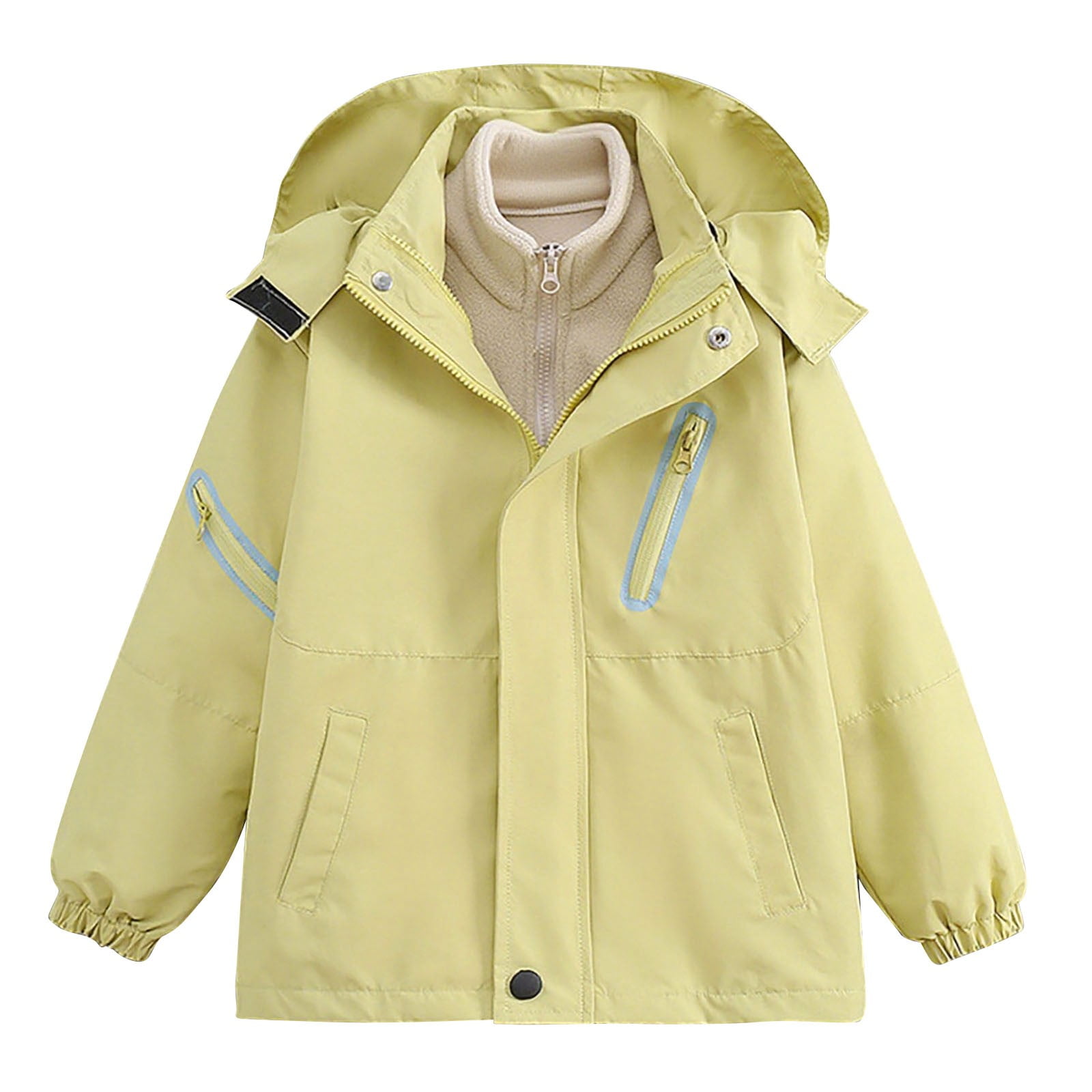 Avrntaa Kids Girl's Rain Jacket Detachable Fleece Inner Jackets ...