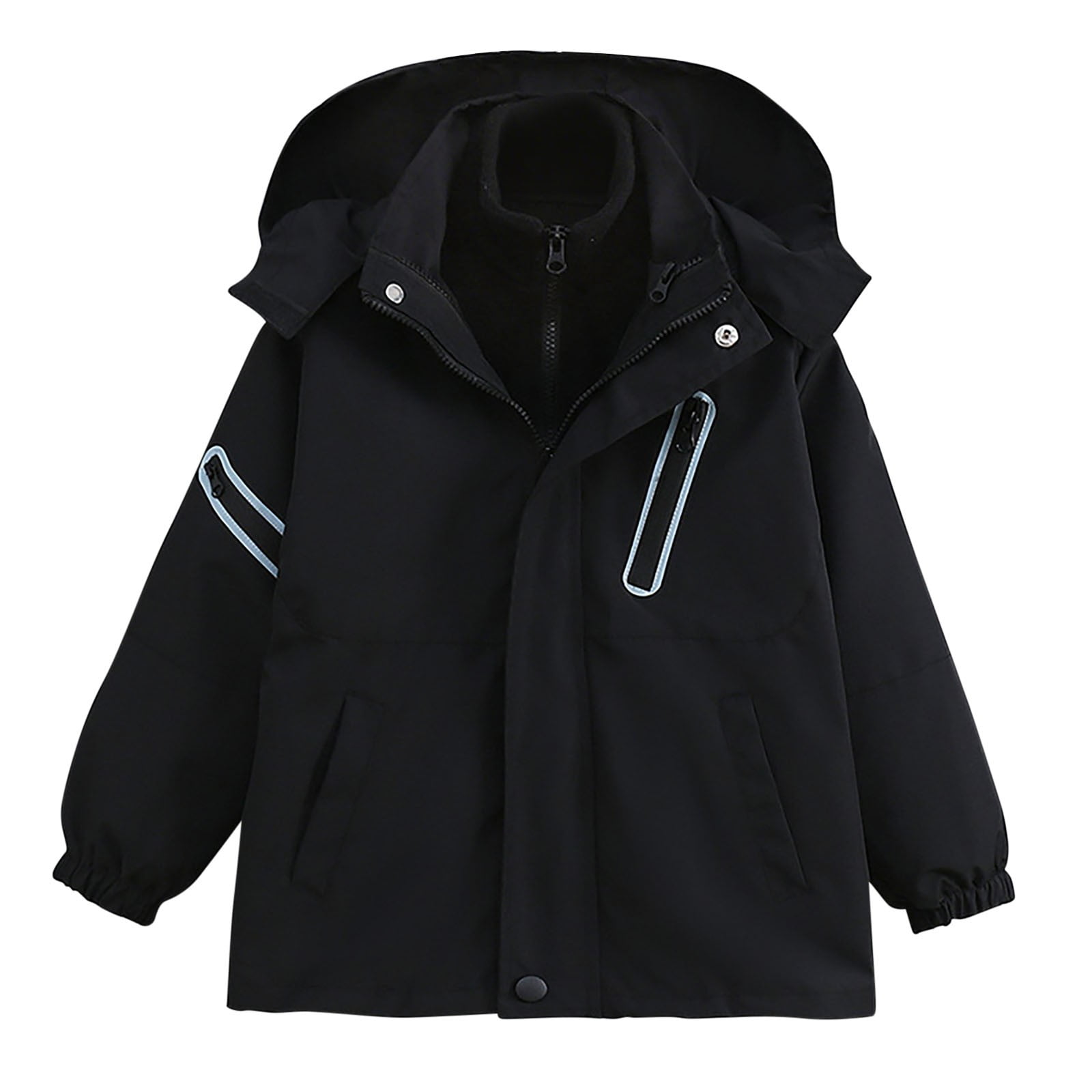 Avrntaa Kids Girl's Rain Jacket Detachable Fleece Inner Jackets ...
