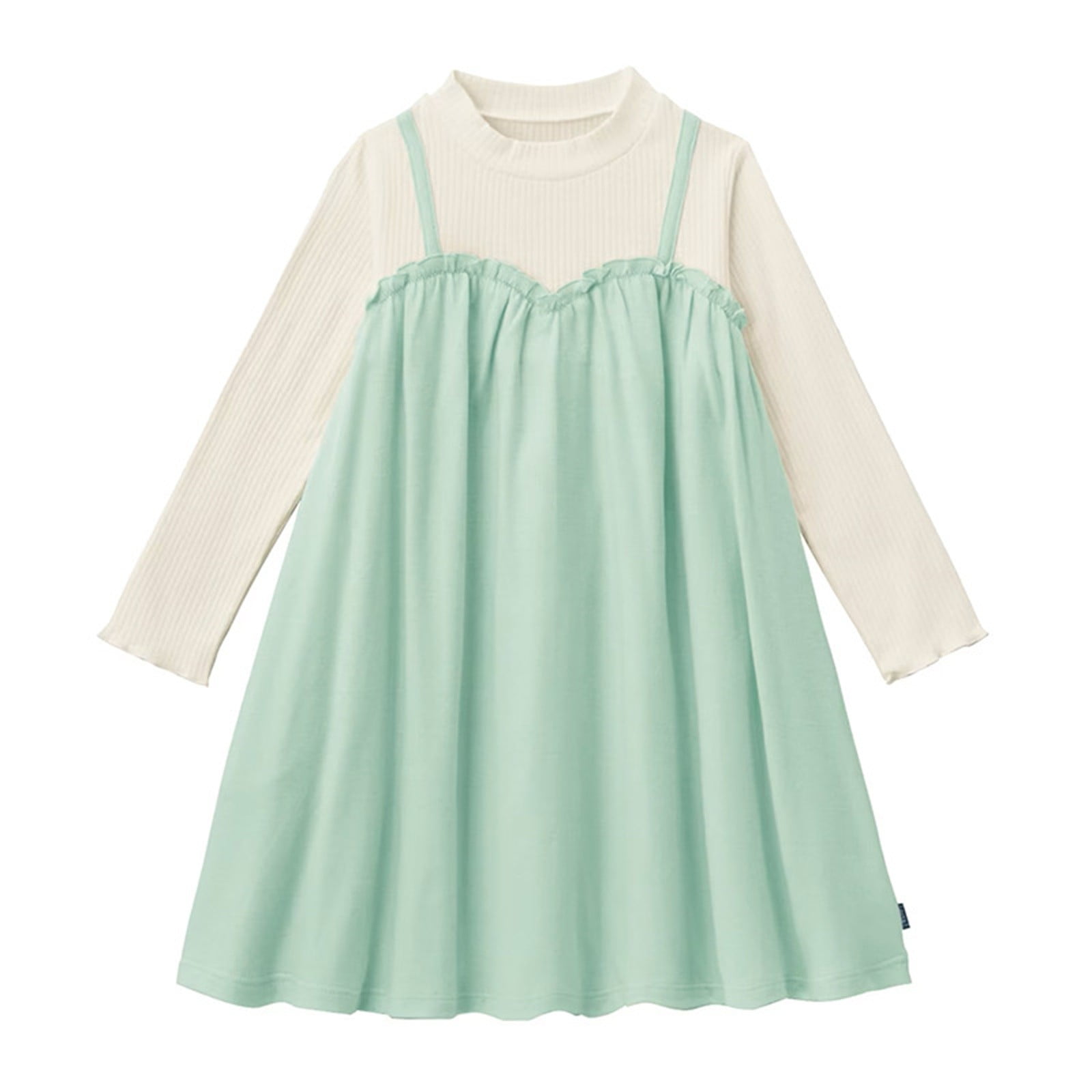 Avrntaa Kids Girls Cotton Casual Dress Long Sleeve Ruffle A-Line Dress ...