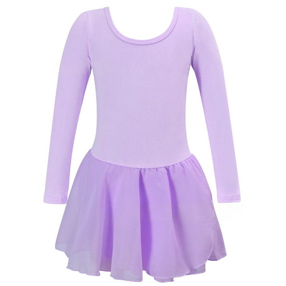 Avrntaa Kids Girls Spring Ballet Dance Dress Classic Long Sleeve Tutu ...